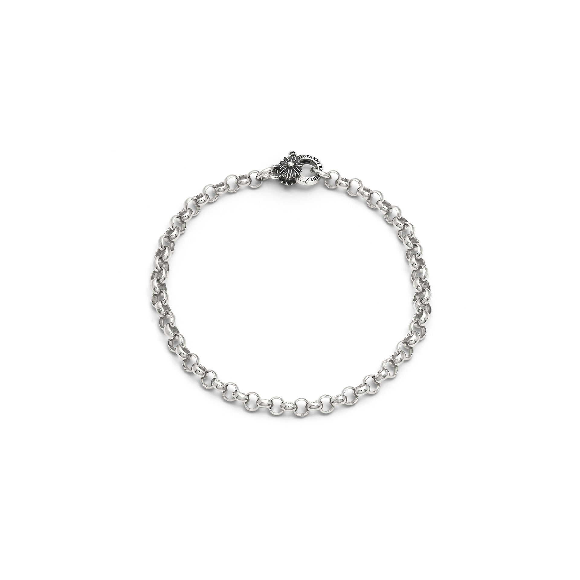 Bracciale Rolò Piccolo Chiusura Margherita in Argento 925 | Giovanni ...