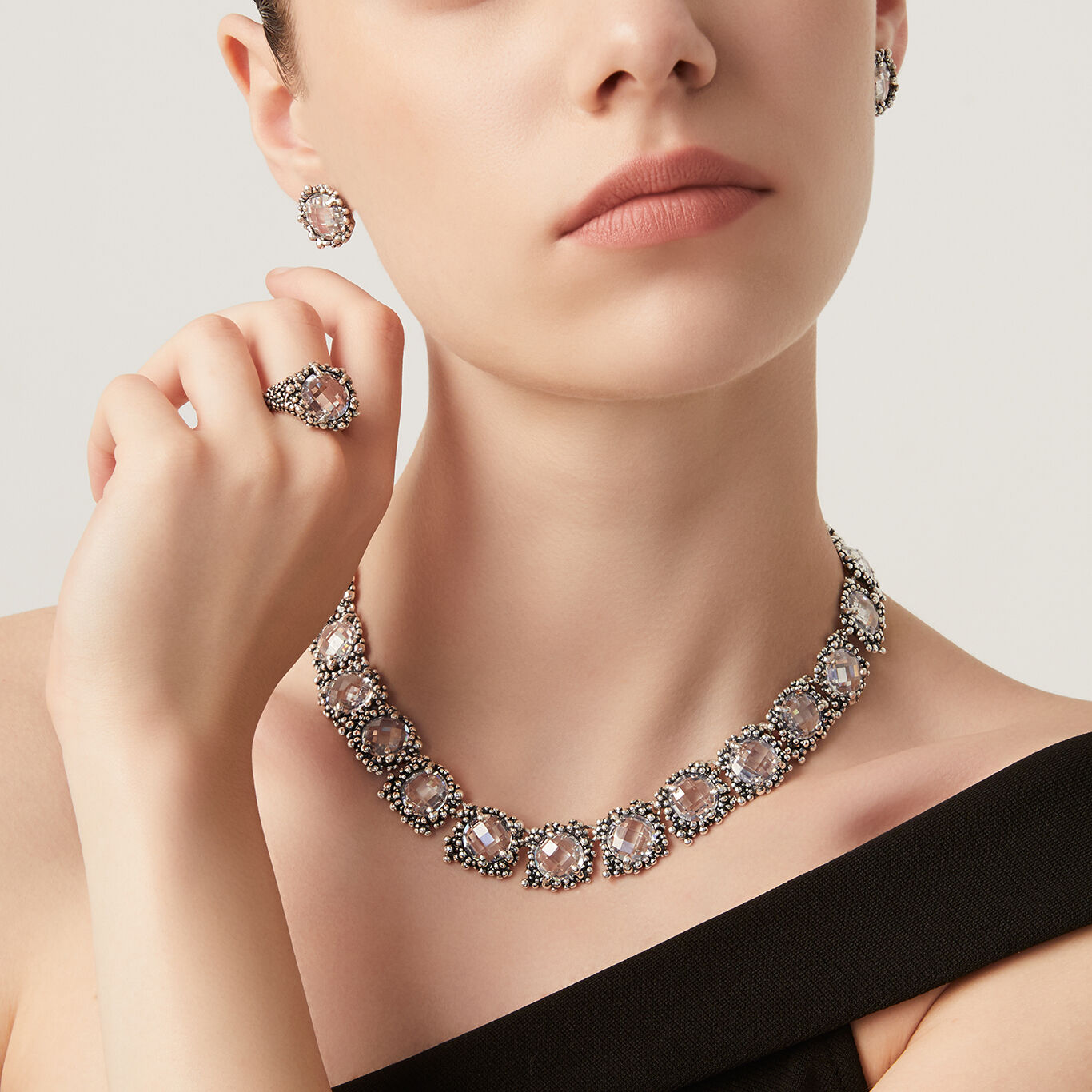 Collier Shine in Argent massif et zircon | Giovanni Raspini