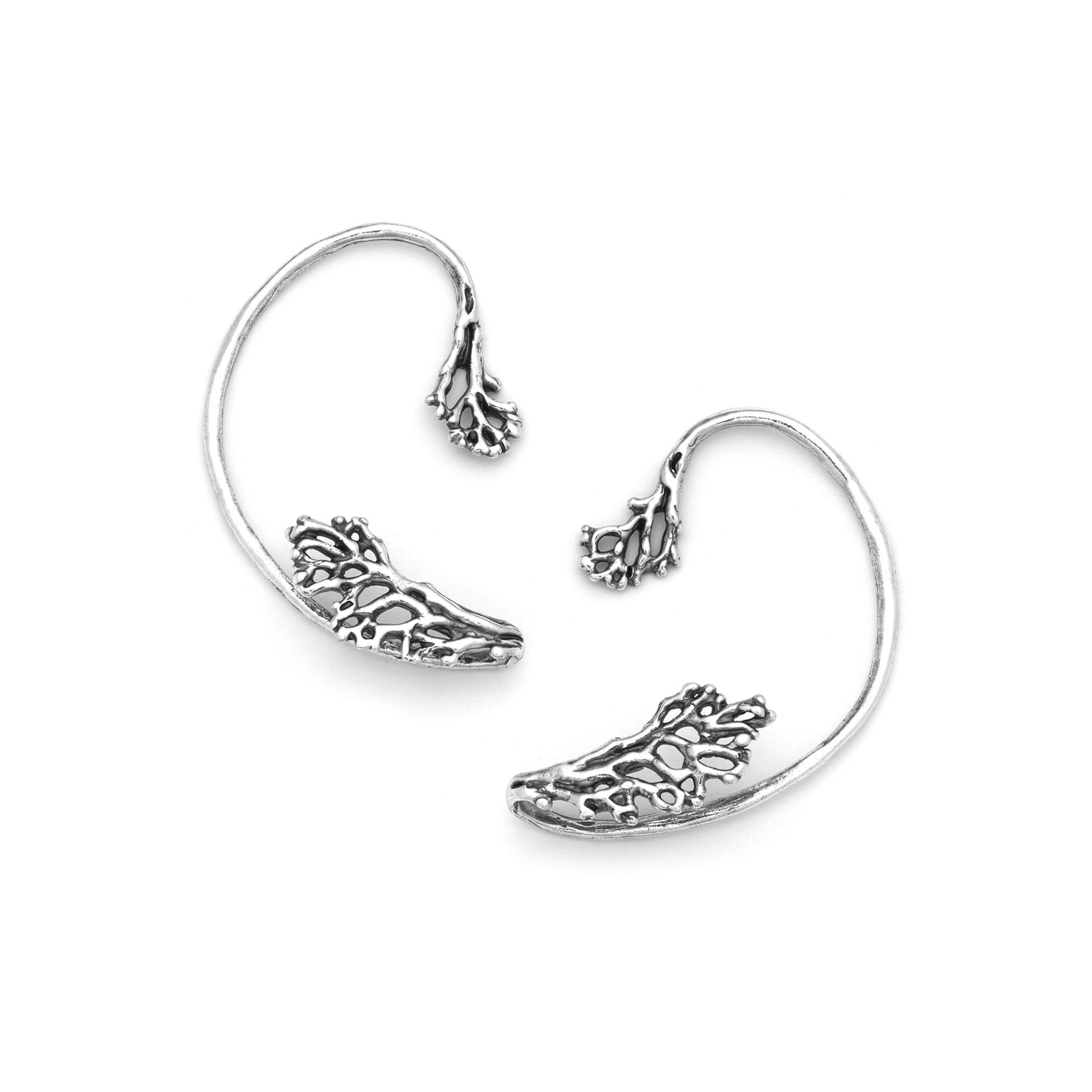 Coral Ear Cuff in Sterling Silver | Giovanni Raspini