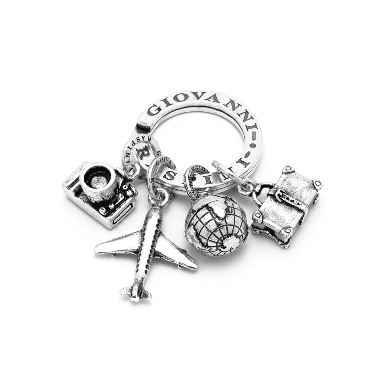 Key Ring Around the World in Sterling Silver | Giovanni Raspini