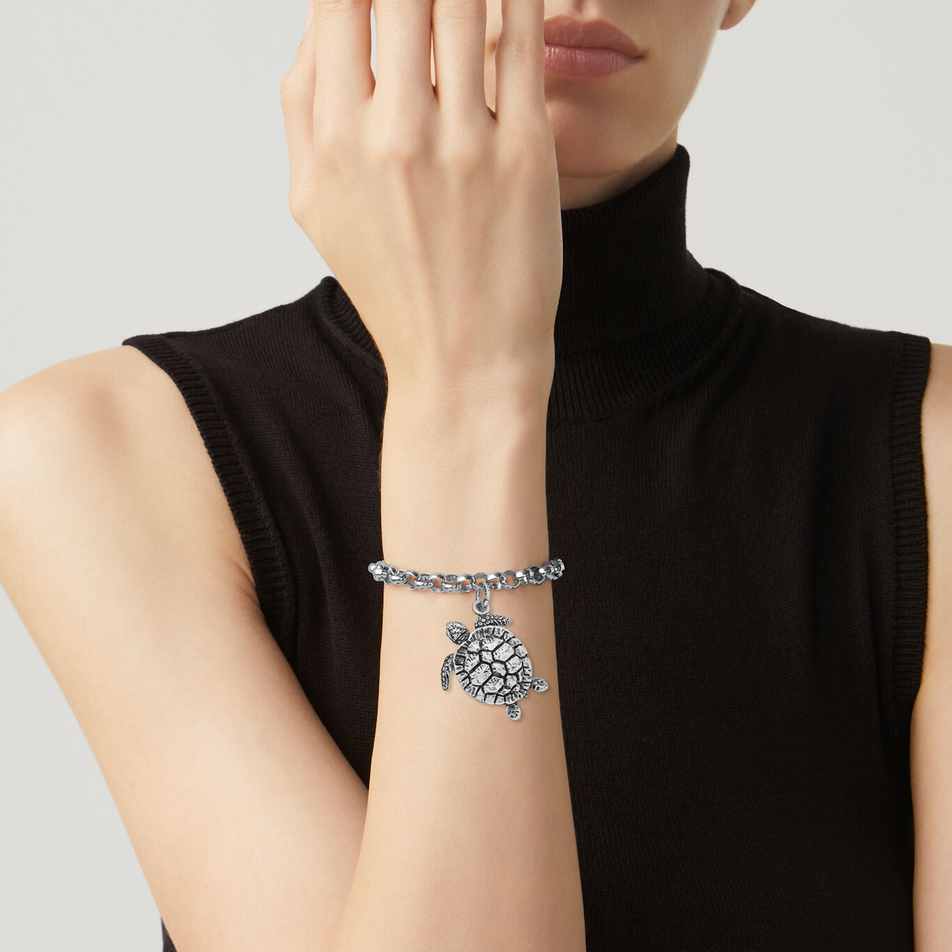 Charm Tortue de mer, grand modèle in Argent massif | Giovanni Raspini