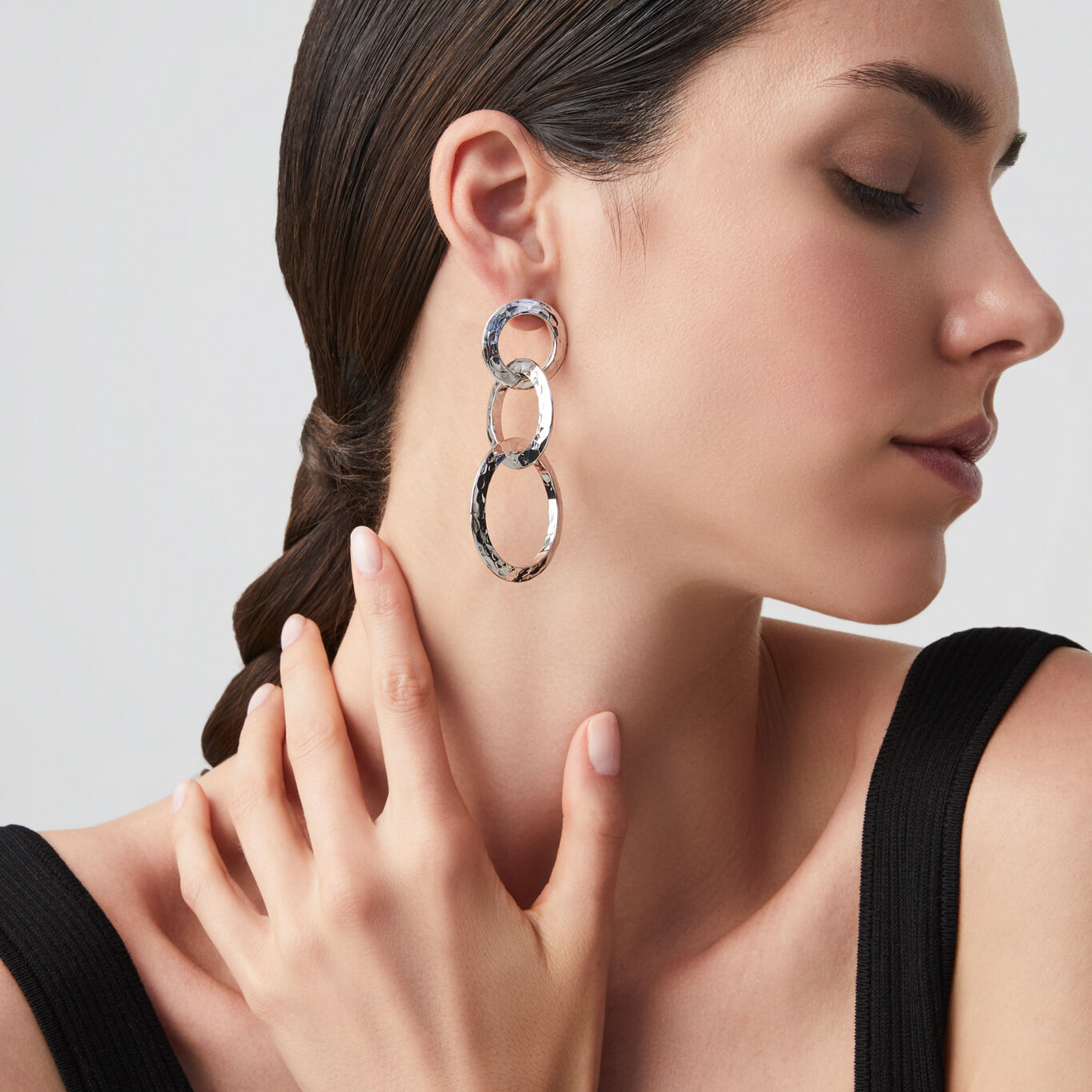 Blade Drop Earrings in Sterling Silver | Giovanni Raspini