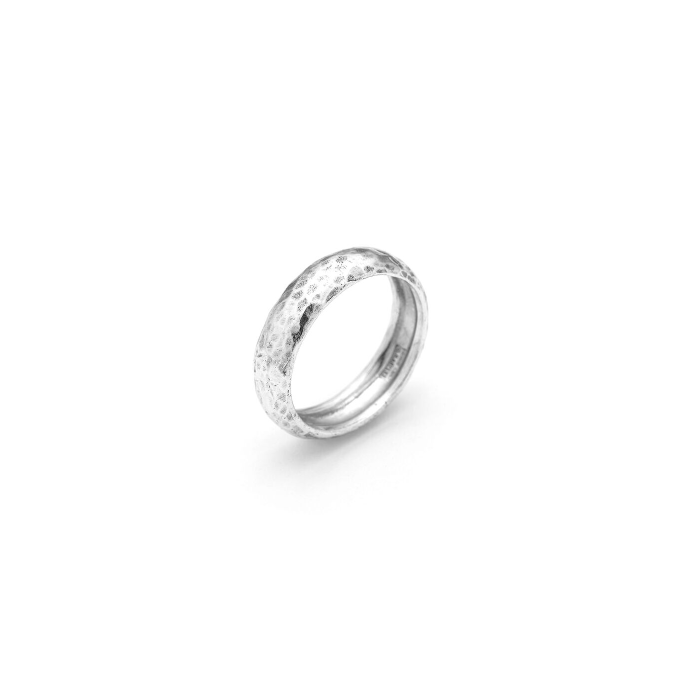 Hammered Ring in Sterling Silver | Giovanni Raspini