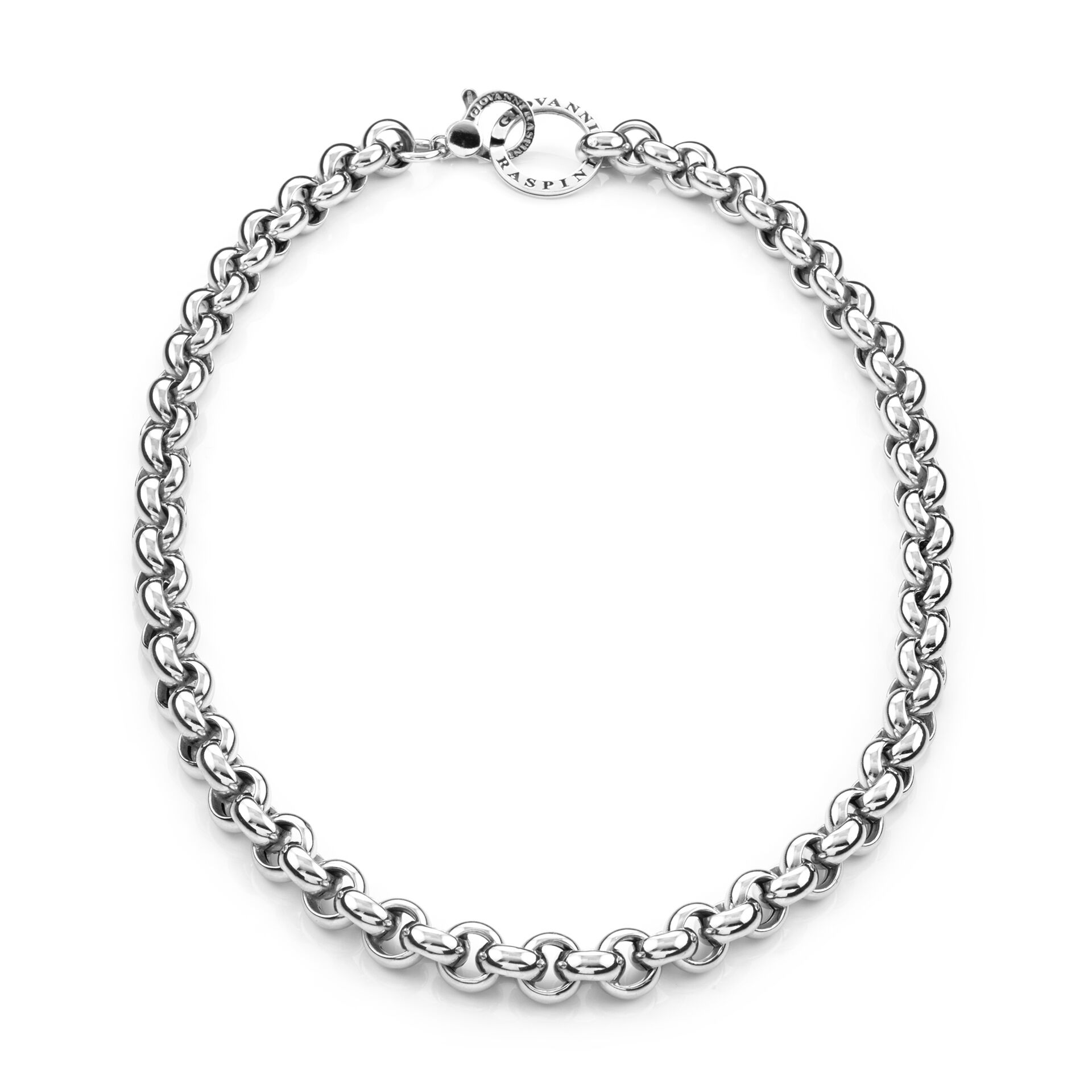 Giant Rolò Necklace in Sterling Silver | Giovanni Raspini