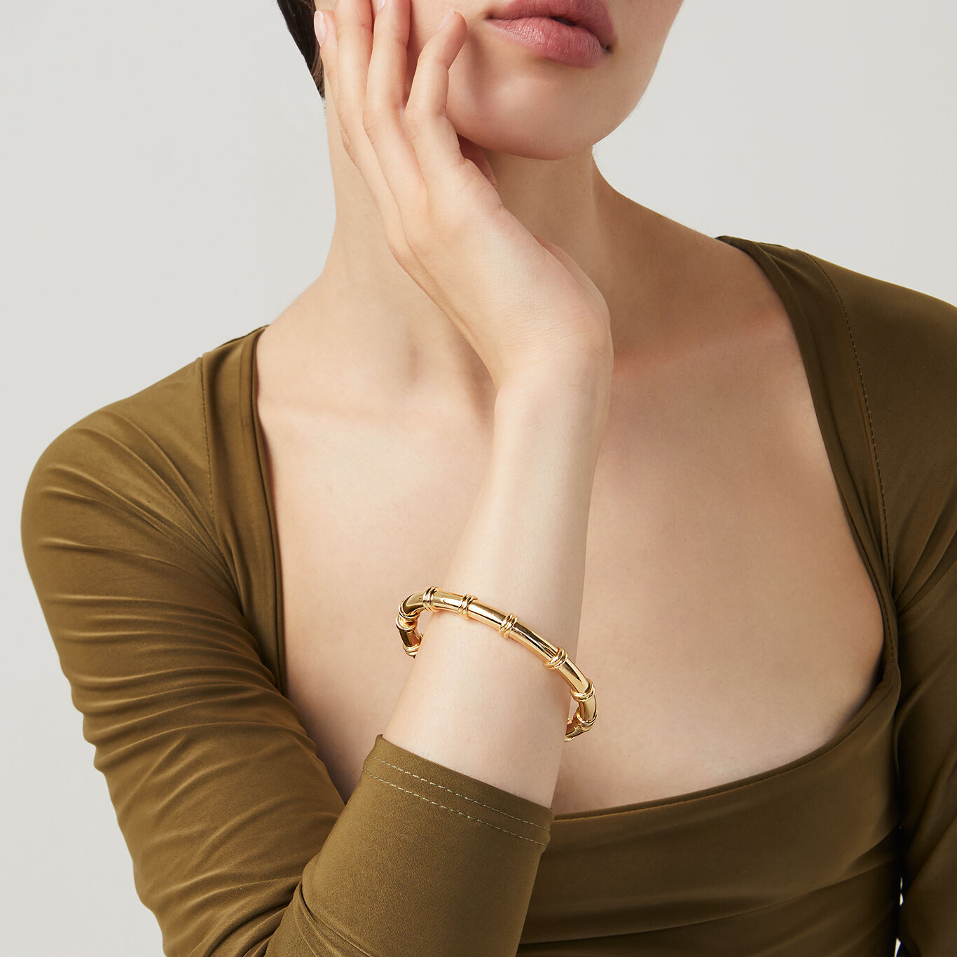 Jackie Small Bangle in Gold-plated Sterling Silver | Giovanni Raspini